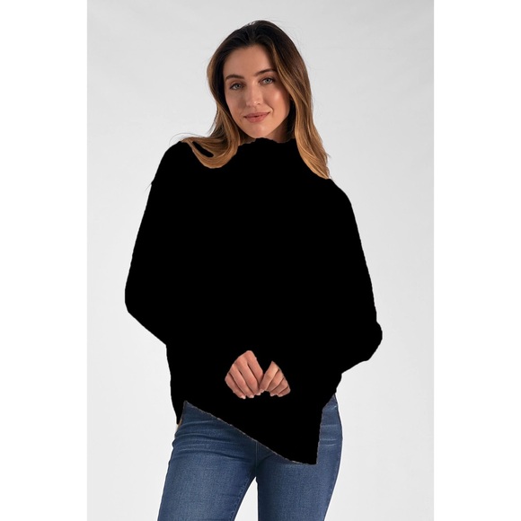 Elan | Sweaters | Elan Asymmetrical Black Turtleneck Sweater | Poshmark
